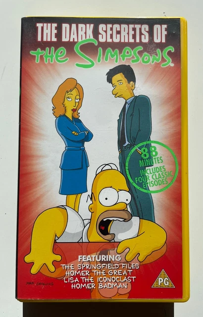 THE DARK SECRETS Of The Simpsons, VHS Tape 1997, Animated, X-Files ...