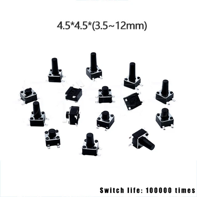 PCB SMD MOMENTARY Tactile Tact Push Button Switch 4 Pin DIP 4 SPST 4 ...