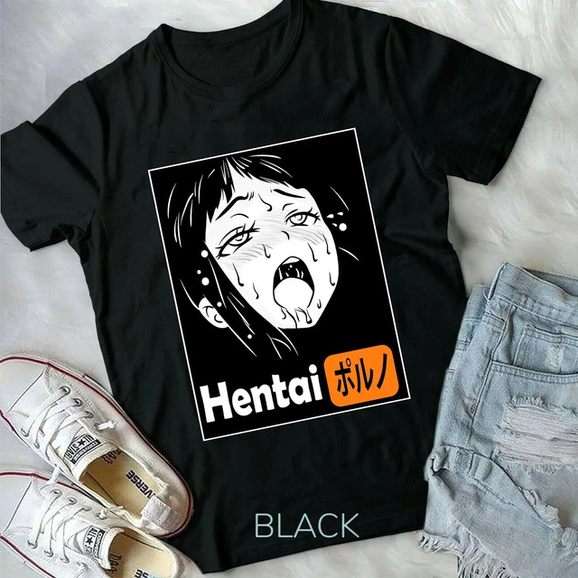 Hentai Waifu Ahegao Cute Sexy Girl Gothic Lewd Otaku Manga Anime Black