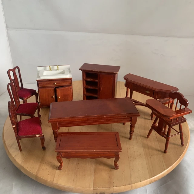 DOLLS HOUSE DINNING Room furniture (Box 4) £12.94 - PicClick UK