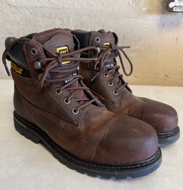 CATERPILLAR HOLTON SB Safety Steel Toe Cap Lace Up Crazy Brown Work ...