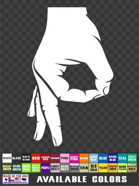 CIRCLE HAND PUNCH Game Sticker Made You Look Gotcha Sneaky Okay Vinyl ...