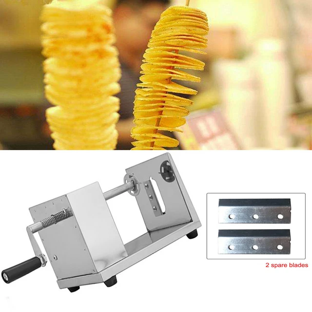 SPIRAL POTATO SLICER Chipper Potatoes Chips Cutter Machine Tornado ...