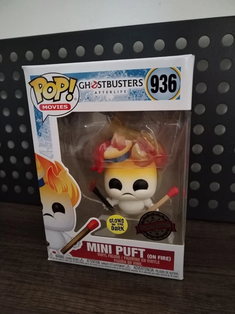 FUNKO POP MOVIES - Ghostbusters - Mini Puft on fire #936 Glows in the ...