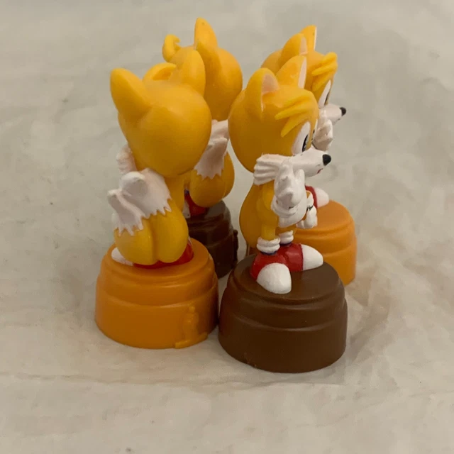 SONIC THE HEDGEHOG Sega Chess Figure Rare Tails replacement Pieces X4 ...