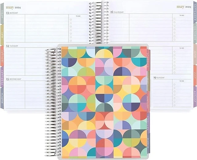2024 COILED ACADEMIC Planner 7x9 - Weekly Monthly Planner, (Jan 2024 ...