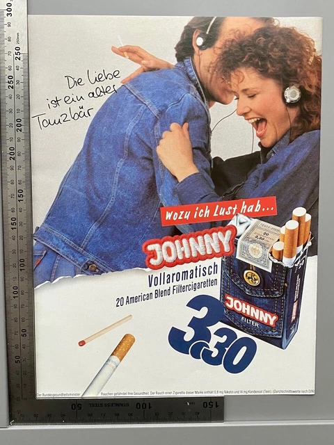 JOHNNY CIGARETTES JEANS look original vintage publicité 1983 publicité ...