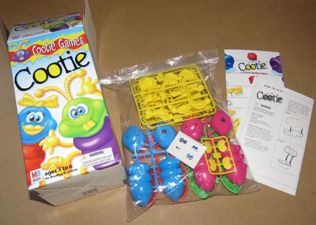 ORIGINAL BUILD A Cootie Bug PreSchool Game - 1999 MB Hasbro - New in ...
