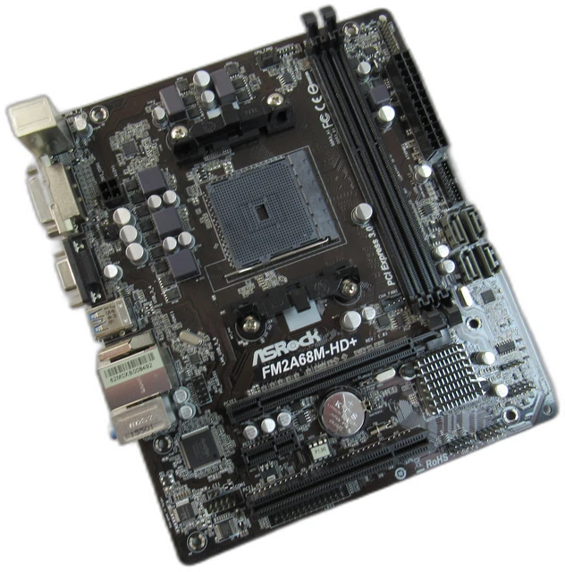 ASROCK FM2A68M-HD+ FM2+ A68H m-ATX Motherboard With IO Shield £19.95 ...