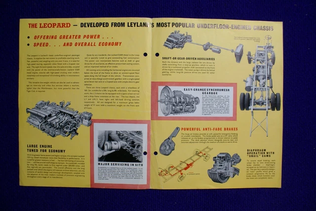 LEYLAND LEOPARD BUS Coach Under Floor Engine Chassis Brochure Technical ...