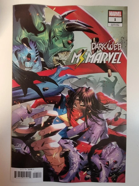 DARK WEB MS Marvel #1 Marvel 2022 Series Spider-Man Variant 9.4 Near ...