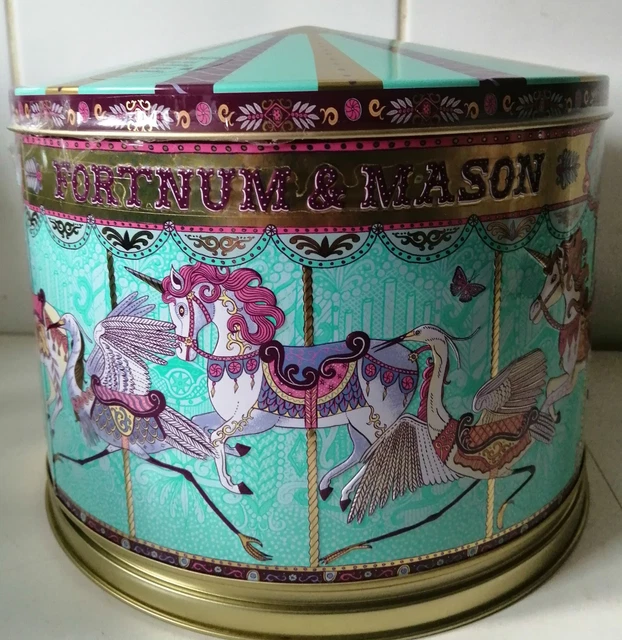 FORTNUM & MASON Magnificent Merry Go Round Musical Biscuit Tin £14.95 ...