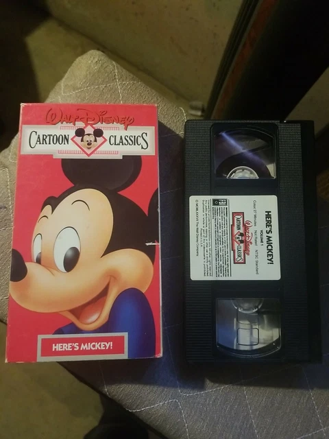 WALT DISNEY CARTOON Classics Volume 1 Here's Mickey Mouse VHS Tape Kids ...