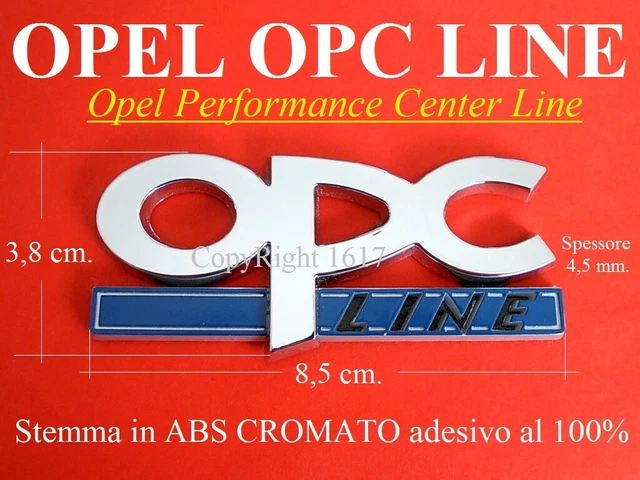 OPEL OPC LINE CROMATO Stemma Fregio Logo Scritta Emblem Armas Waffen ...
