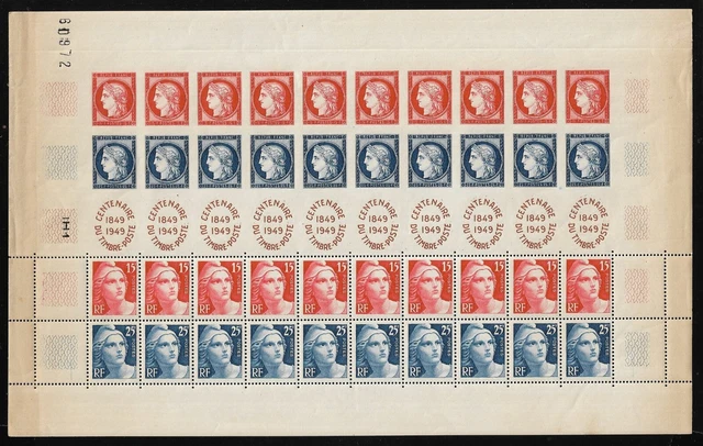 FRANCE - CENTENAIRE Du Timbre Feuille N° F830 Neuf ** EUR 28,00 - PicClick FR