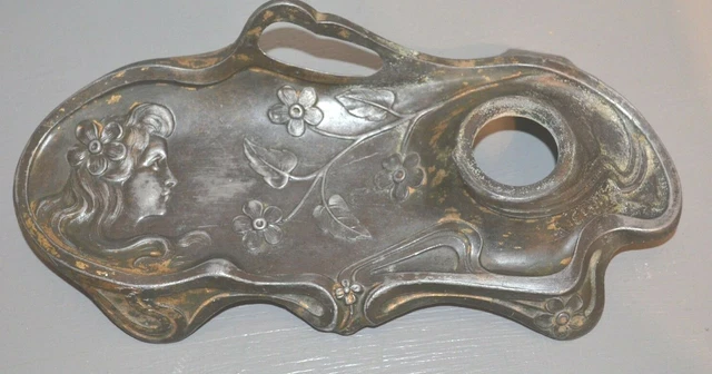 ART NOUVEAU INKWELL signed Robert ELIAS 19th century £59.91 - PicClick UK