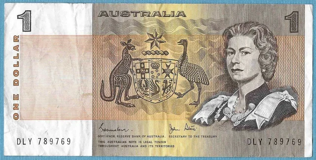 AUSTRALIAN 1982 $1 One Dollar Johnston Stone DLY789769 $5.00 - PicClick AU