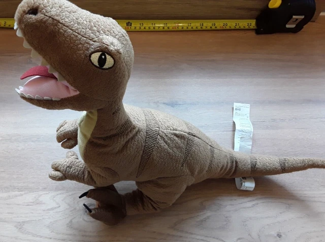 IKEA JATTELIK 20& (Nose to Tip of Tail) Brown Plush Soft Toy T-Rex ...
