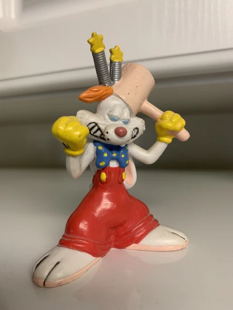 WHO FRAMED ROGER Rabbit Figure 1987 Mallet Hammer PVC Disney Amblin $24 ...