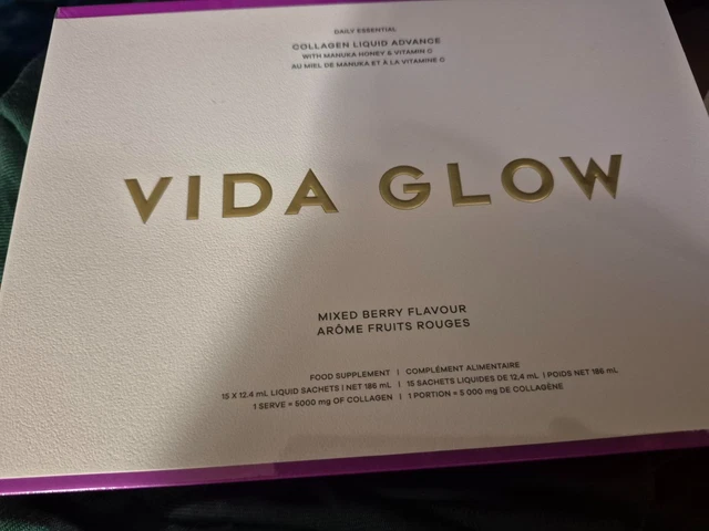 VIDA GLOW COLLAGEN Liquid Advance Mixed Berry Flavour 5000mg 15x12.4ml ...