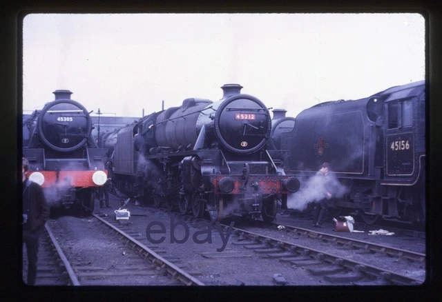 ORIGINAL 35MM SLIDE - ex LMS 5MT's -45305, 45212 & 45156 on shed at ...