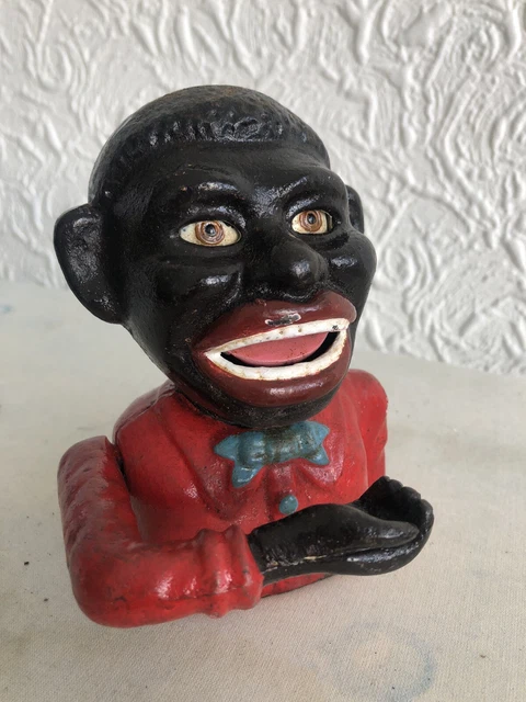 VINTAGE CAST IRON Jolly N*GGER Money Box John Harped& Co £35.04 ...