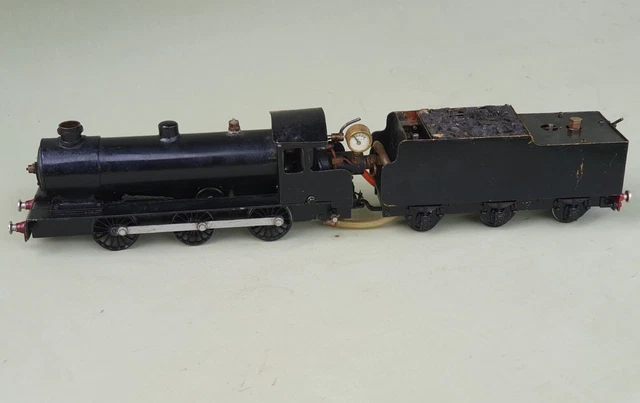 Vintage Brass And Metal O Gauge Spirit Fired Live Steam 0 6 0 Locomotive And Tender £39500