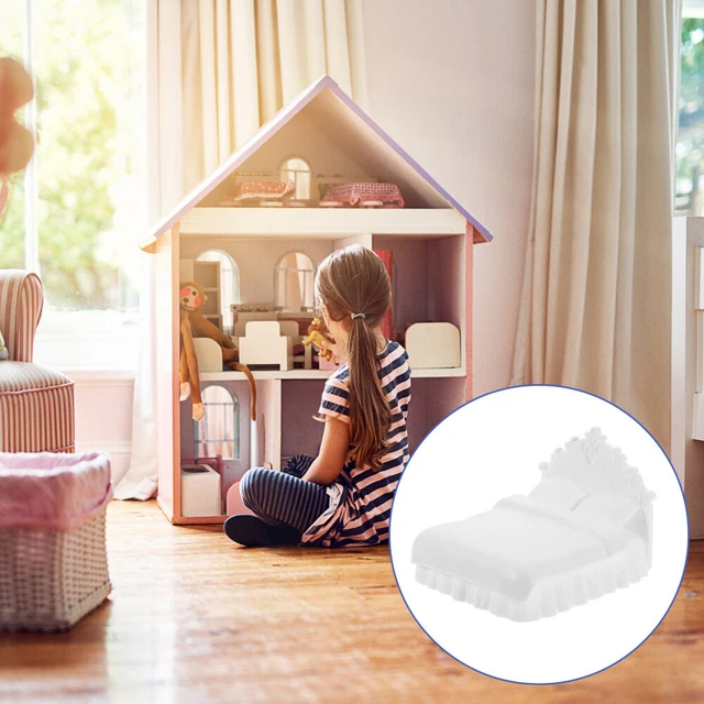 PETIT LIT DE Poupée Mini Parure Double Miniature Pour Décoration Paysage EUR 7,55 - PicClick FR