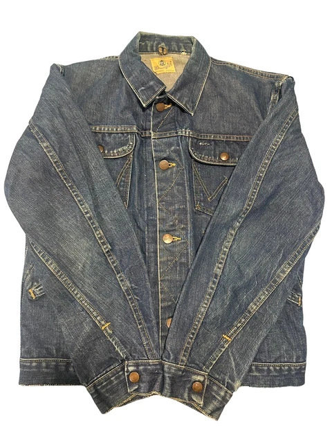1960'S VINTAGE WRANGLER BLUE BELL SANFORIZED SELVEDGE DENIM JACKET Sz ...