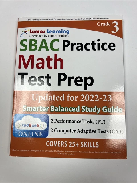 SBAC TEST PREP: 3rd Grade Math Common Core Practice Book and Full ...