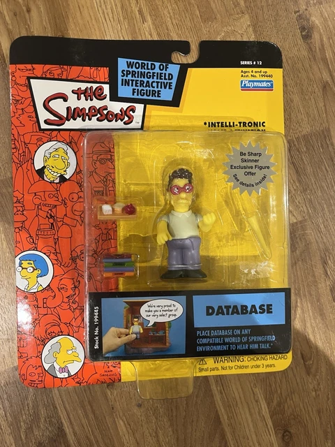 THE SIMPSONS DATABASE Interactive Figure #12 - Playmates - Sealed £15. ...
