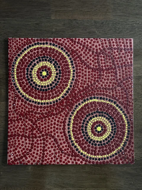 AUTHENTIC ABORIGINAL DOT Art Painting Original Indigenous Dot Art ...