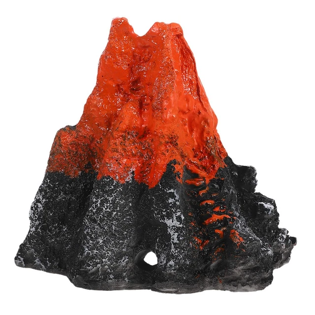 MINI VOLCANO MODEL Realistic Volcano Statue For Fish Tank Garden Micro ...