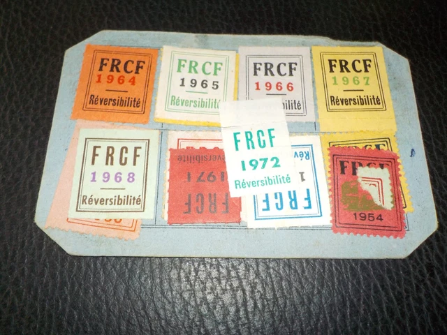 CARTE D ' adhérent retraités des chemins de fer : timbres de 1954-1972 EUR 7,00 - PicClick FR