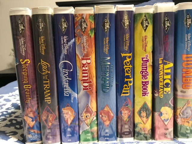 20 ~old Rare Vintage~ Disneys Classic Black Diamond Vhs Complete Set 4019