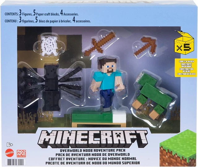 MINECRAFT PLAYSET OVERWORLD Noob Adventure Pack First Day Original ...