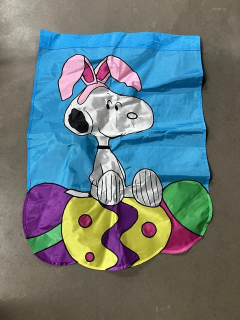 LARGE SNOOPY EASTER Nylon Flag Must See £14.06 - PicClick UK