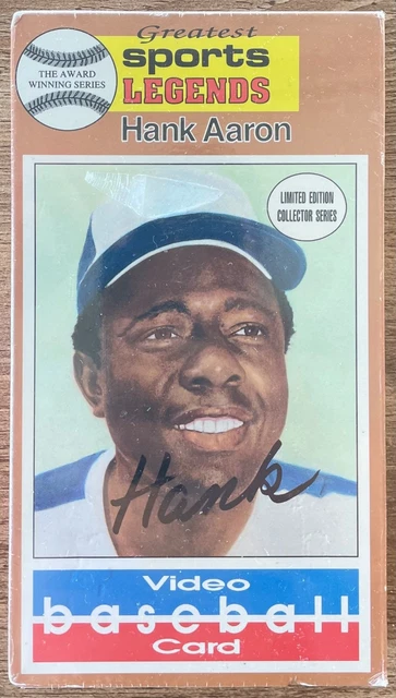 HANK AARON ~ Greatest Sports Legends VHS Video Baseball Card 1990 ...