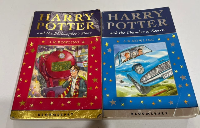 HARRY POTTER PAPERBACKS Philosophers Stone Chamber Of Secrets $17.95 ...