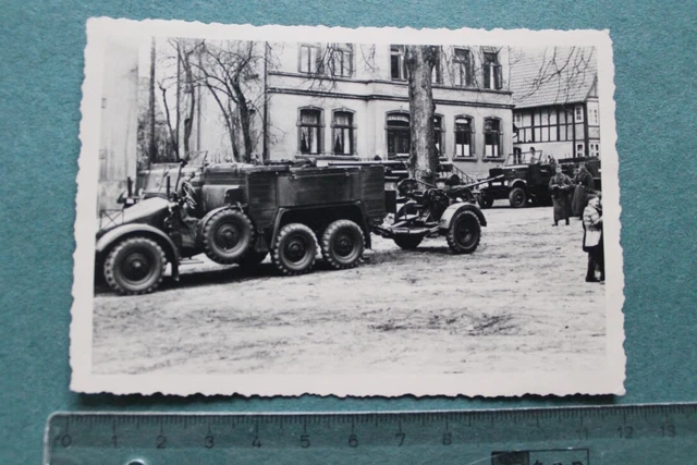FOTO PHOTO ML Wehrmacht 1938 Sd.Kfz SDKFZ LKW Flak Artillerie MG Kanone ...