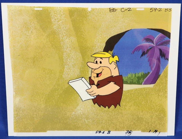 BARNEY RUBBLE CARTOON Comic Cel Art Hanna Barbera The Flintstones £111. ...
