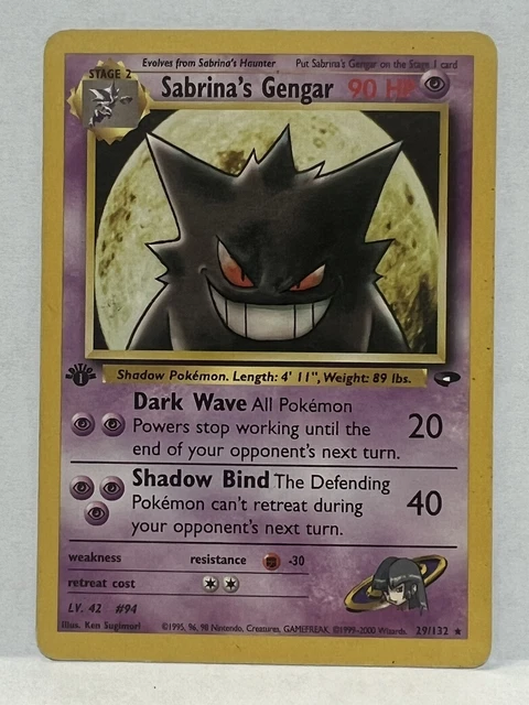 POKÉMON JCG SABRINA'S Gengar 1ère édition 29/132 Gym Challenge EUR 52 ...