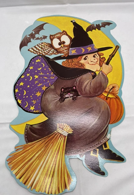 VINTAGE HALLOWEEN DIE Cut Decoration Witch On Broom Owl Pumpkin Bats 16 25 99 PicClick vintage-halloween-die-cut-decoration-witch-on-broom-owl-pumpkin-bats-16-25-99-picclick