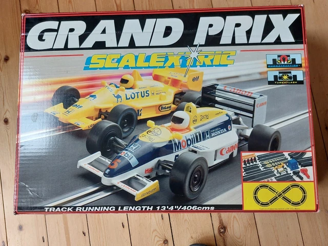 VINTAGE SCALEXTRIC GRAND Prix Set 1992 F1 Williams FW11 v Lotus Turbo ...