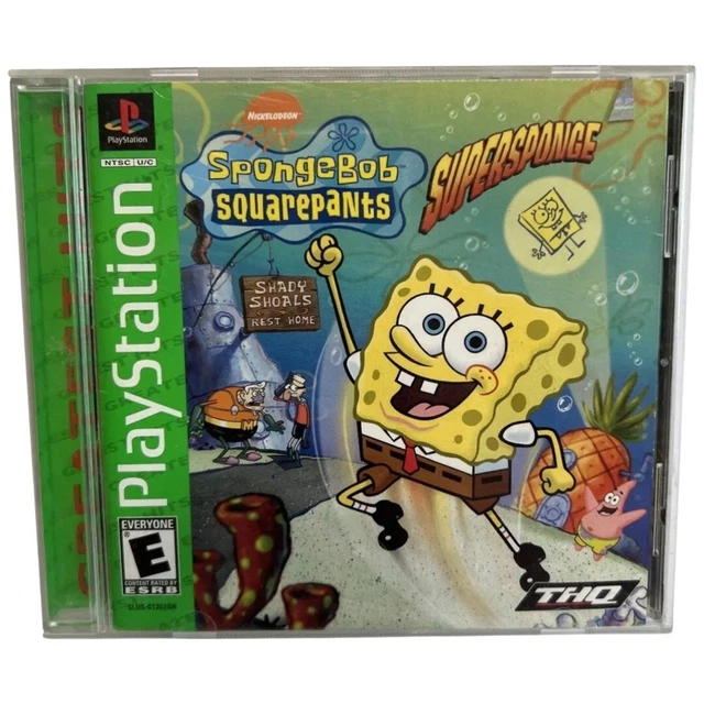 SPONGEBOB SQUAREPANTS: SUPERSPONGE for PS1 Playstation 1 COMPLETE with ...