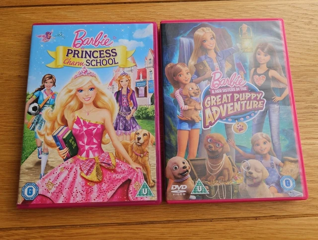 2 BARBIE DVDS - Princess Charm School & Great Puppy Adventure ...