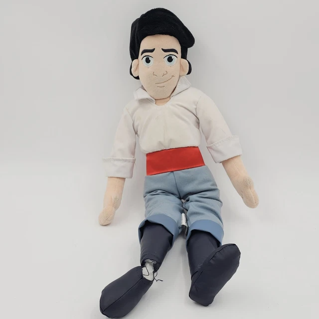 DISNEY STORE PRINCE Eric The Little Mermaid Plush Doll 22” Large Torn ...
