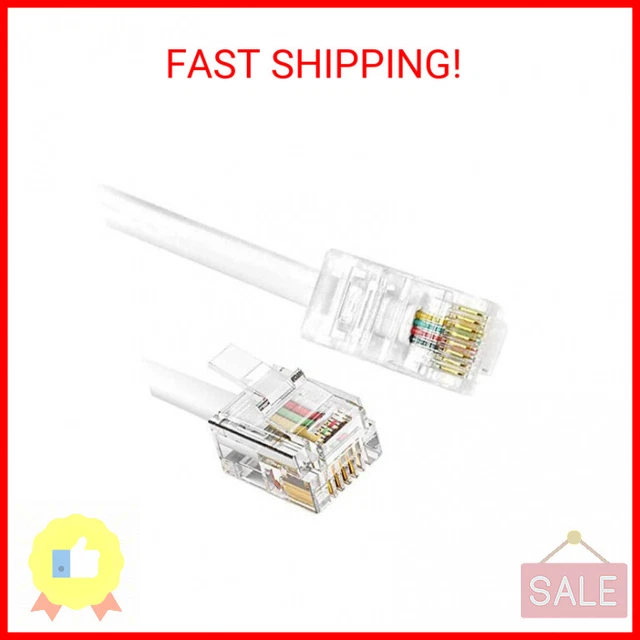 6FT RJ11 TO RJ45 Phone Jack Ethernet Adapter Cord for Landline ...