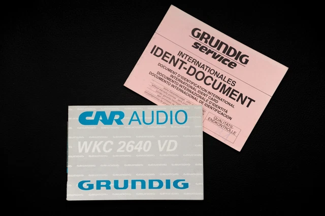 GRUNDIG WKC 2640 VD, Car Audio, Autoradio, Bedienungsanleitung u. Ident ...