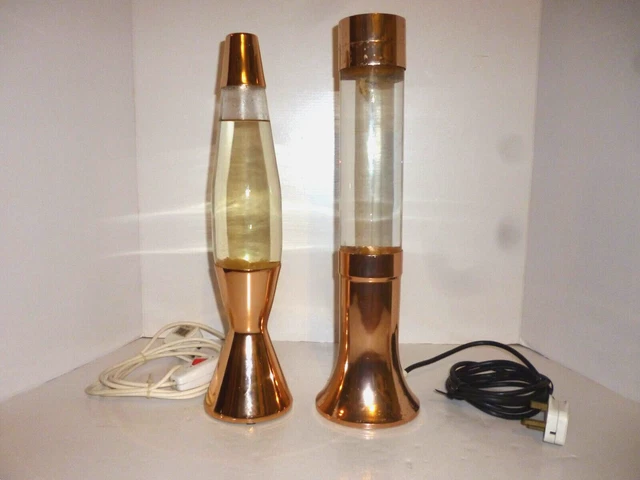 GENUINE VINTAGE CRESTWORTH Mathmos Copper Lava Lamps Telstar Bubble ...